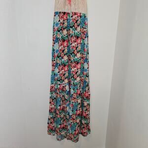 Flying Tomato | Dresses | Flying Tomato Floral Crochet Boho Maxi Dress ...